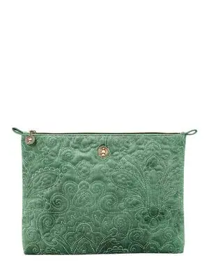 PIP STUDIO Floral Quilted Makeup Bag - Green