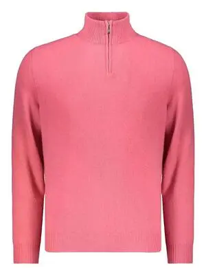 Fedeli Long-sleeved Cashmere Turtleneck Sweater - Pink