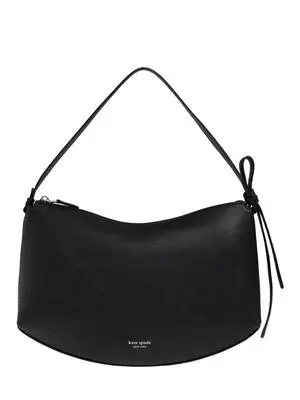 Kate Spade New York Tie Detail Leather Shoulder Bag - Black