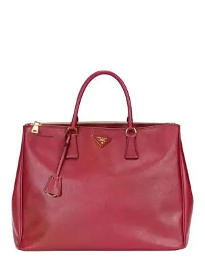 Prada Saffiano Lux Leather Tote Bag - Red