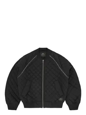 CORTEIZ Quilted Bomber Jacket - Black