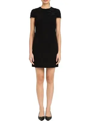 TWINSET Viscose Sheath Dress With Embroidery - Black