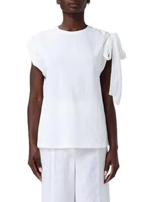 TWINSET T-shirt With Draped Tie Detail - White
