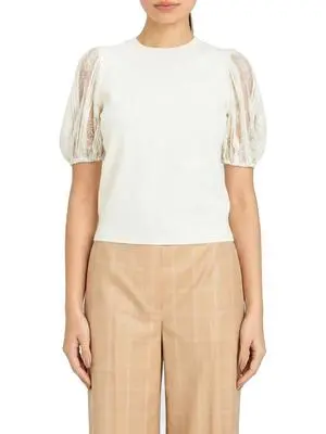 TWINSET Viscose Blend Top - Pearl