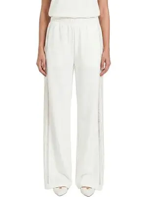 TWINSET Wide Leg Palazzo Trousers - White