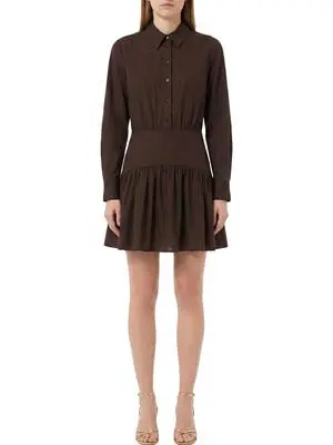 Staud Shirt Dress - Brown