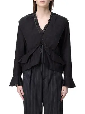 Isabel Marant Étoile Ruffled Lace-trimmed Blouse - Black
