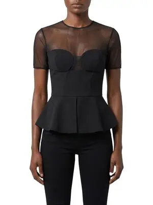 NENSI DOJAKA Virgin Wool Blend Top - Black