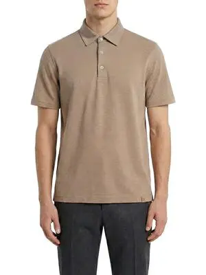 Brioni Basic Cotton Polo Shirt - Beige