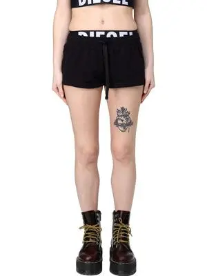 DIESEL® Cotton Blend Jogging Shorts - Black