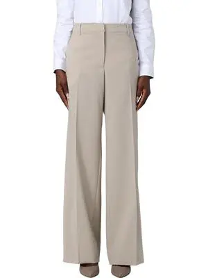 PT TORINO Tailored Wide Leg Trousers - Beige