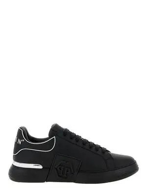 Philipp Plein Philipp Plein Phantom Kick Leather Low Top Sneakers Black