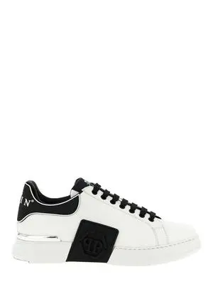 Philipp Plein Phantom Kick Leather Low Top Sneakers - Black