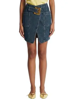 Balmain Denim Skirt - Blue
