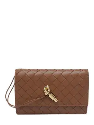 Bottega Veneta Andiamo Mini Handbag In Intrecciato Nappa Leather - Burnt