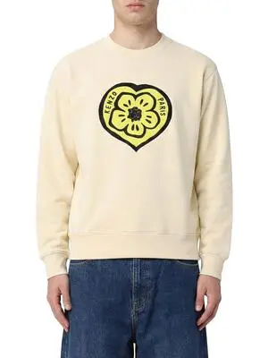 Kenzo Kenzo Cotton Crewneck Sweatshirt With Logo Beige