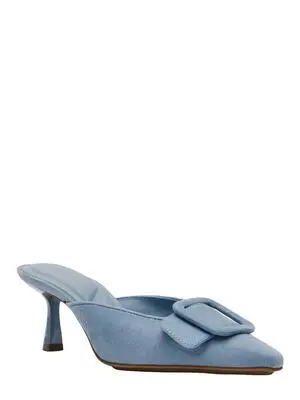 ANNE KLEIN Cassia Buckled Kitten Heel Mules