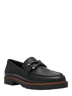 Anne Klein Ellison Moc-toe Loafer - Black Smooth