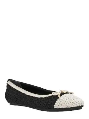 Anne Klein Luci Flat - Black/cream