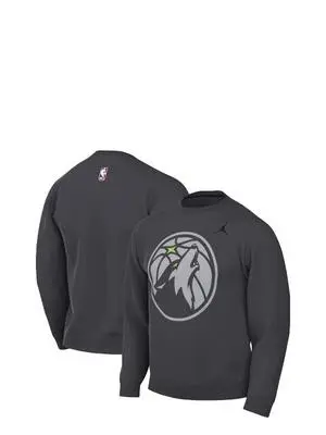 JORDAN BRAND Minnesota Timberwolves Statement Edition Crewneck Sweatshirt - Anthracite