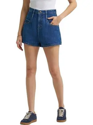 LEEM High Waisted Denim Shorts - Light Call