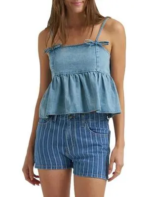 LEEM Denim Peplum Camisole - Mid Step