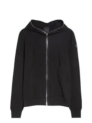 Moncler Cotton Zip Hoodie - Black