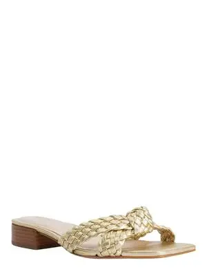 Dune London Lacees Block Heel Sandal Gold