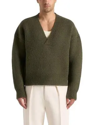 MANIÈRE DE VOIR V-Neck Wool Knit Jumper