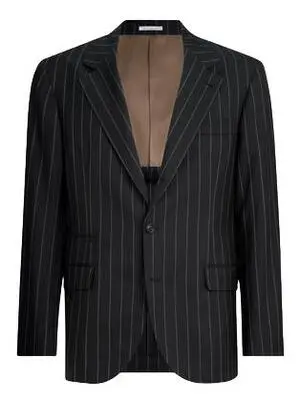 Brunello Cucinelli Virgin Wool Blazer - Black