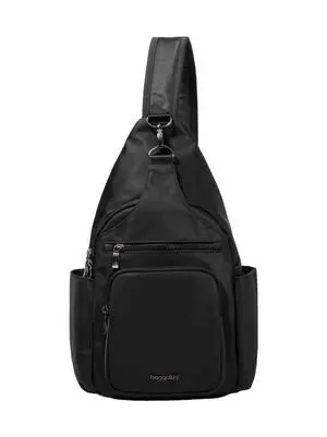 BAGGALLINI Central Park Large Sling Bag - Black Twill