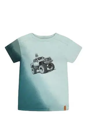 DEUX PAR DEUX Organic Cotton Jersey T-shirt With - Turquoise