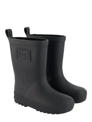 DEUX PAR DEUX Natural Rubber Rain Boots - Black