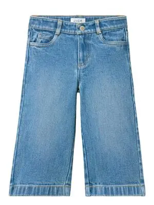 Janie And Jack Wide Leg Jean In Light Wash - Blue