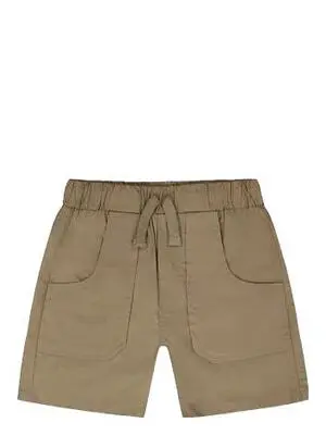 DEUX PAR DEUX Patch Pocket Parachute Shorts Beige