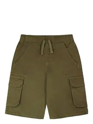 DEUX PAR DEUX Stretch Twill Bermuda Shorts With Cargo Pockets - Dark Khaki Green