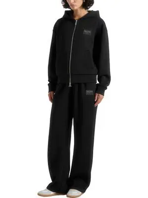 Manière De Voir Avery Neoprene Relaxed Fit Sweatpants - Black
