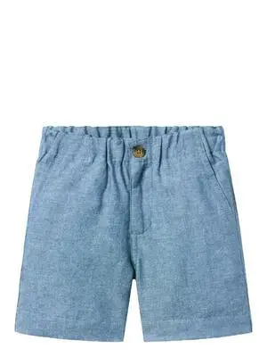 JANIE AND JACK Below-the-Knee Linen-Cotton Short