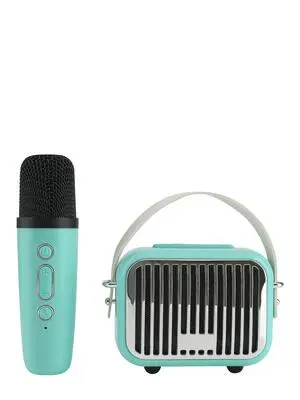TREND TECH Pocket Karaoke Microphone And Speaker Combo - Teal