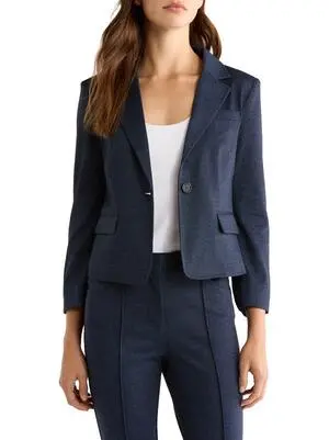 Halogen Easy Single Breasted Blazer - Indigo Navy