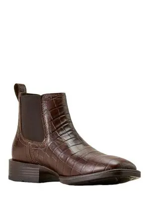 Ariat Booker Wide Square Toe Chelsea Boot - Brown
