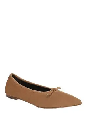 FAVORITE DAUGHTER Leah Pointed Toe Flat - Brown Sugar