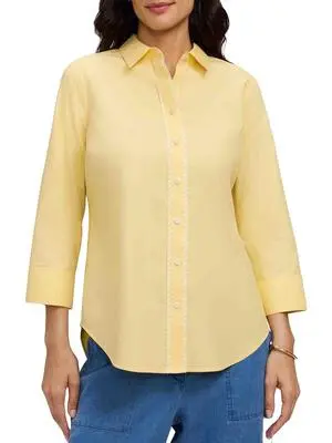 Foxcroft Marni Trim Shirt - Lemon Yellow