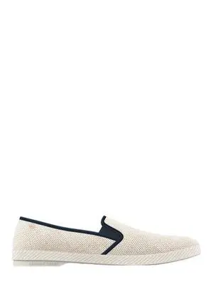 Rivieras Classic Raffia Textured Loafer - Ivory Navy