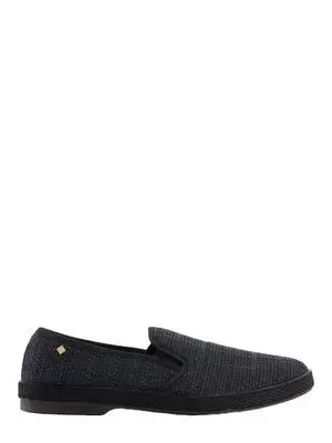 Rivieras Classic Raffia Textured Loafer - Noir