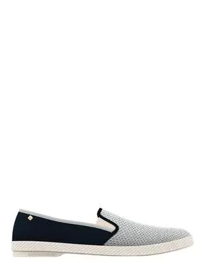 Rivieras Classic Canvas & Mesh Slip-On Loafer Navy And Light Blue