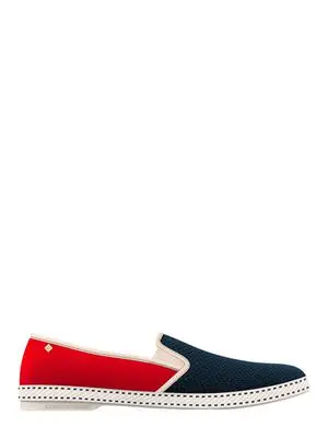 Rivieras Classic Canvas & Mesh Slip-on Loafer - Red White And Blue
