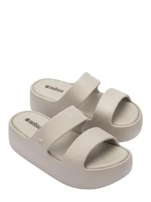 Melissa Free Line Platform Slides Beige