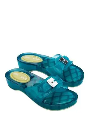 Melissa X Scholl Pescura Platform Slides - Transparent Blue