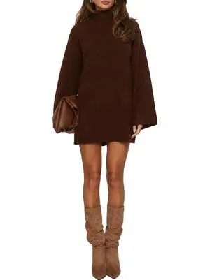 Princess Polly Sonelle Knit Minidress - Chocolate